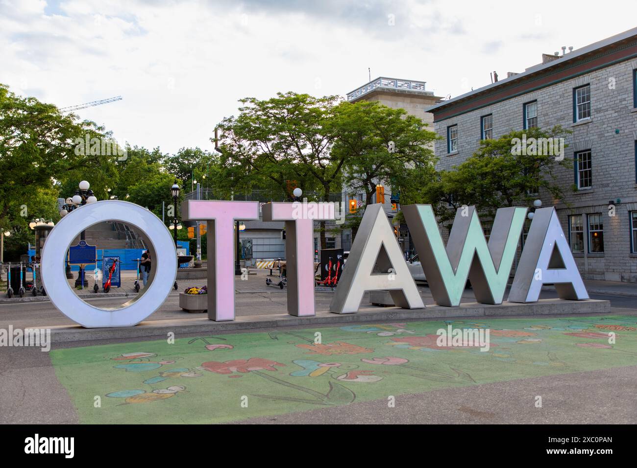 Ottawa, Canada - June 4, 2024: Ottawa sign in downtown at Byward Market ...