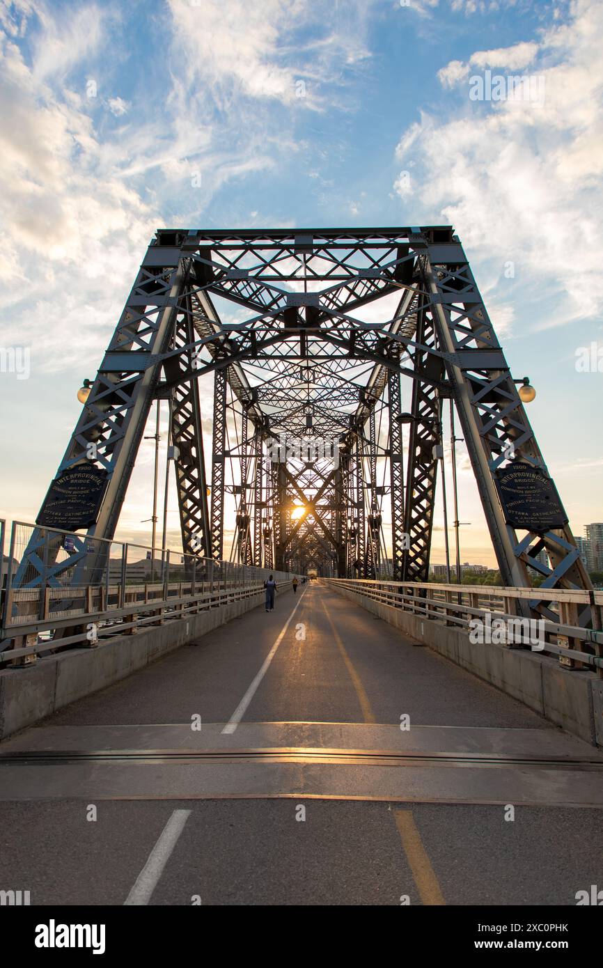 Ottawa, Canada - June 4, 2024: Alexandra Bridge from Ottawa, Ontario to ...