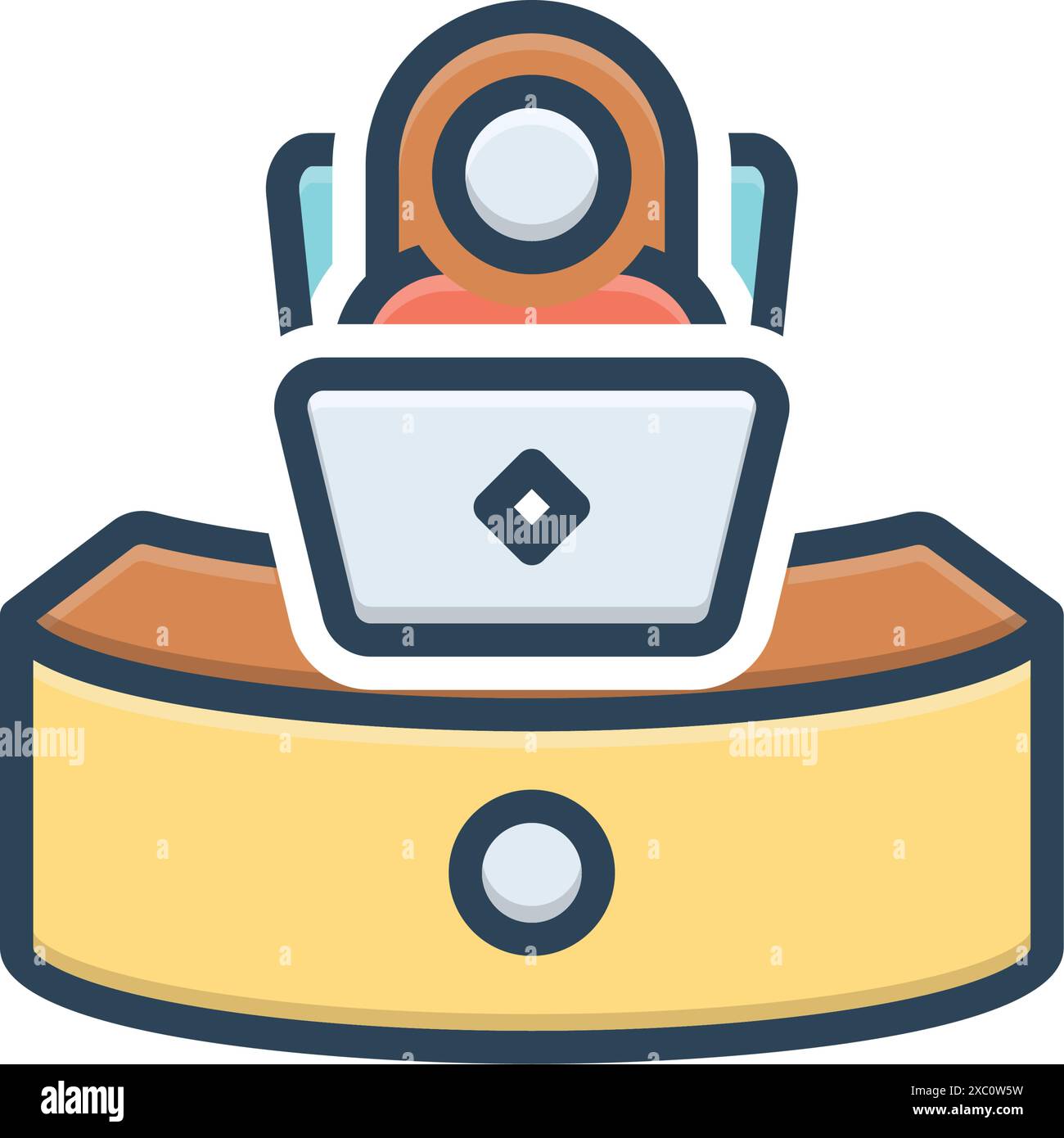 Icon for secretary,laptop Stock Vector Image & Art - Alamy