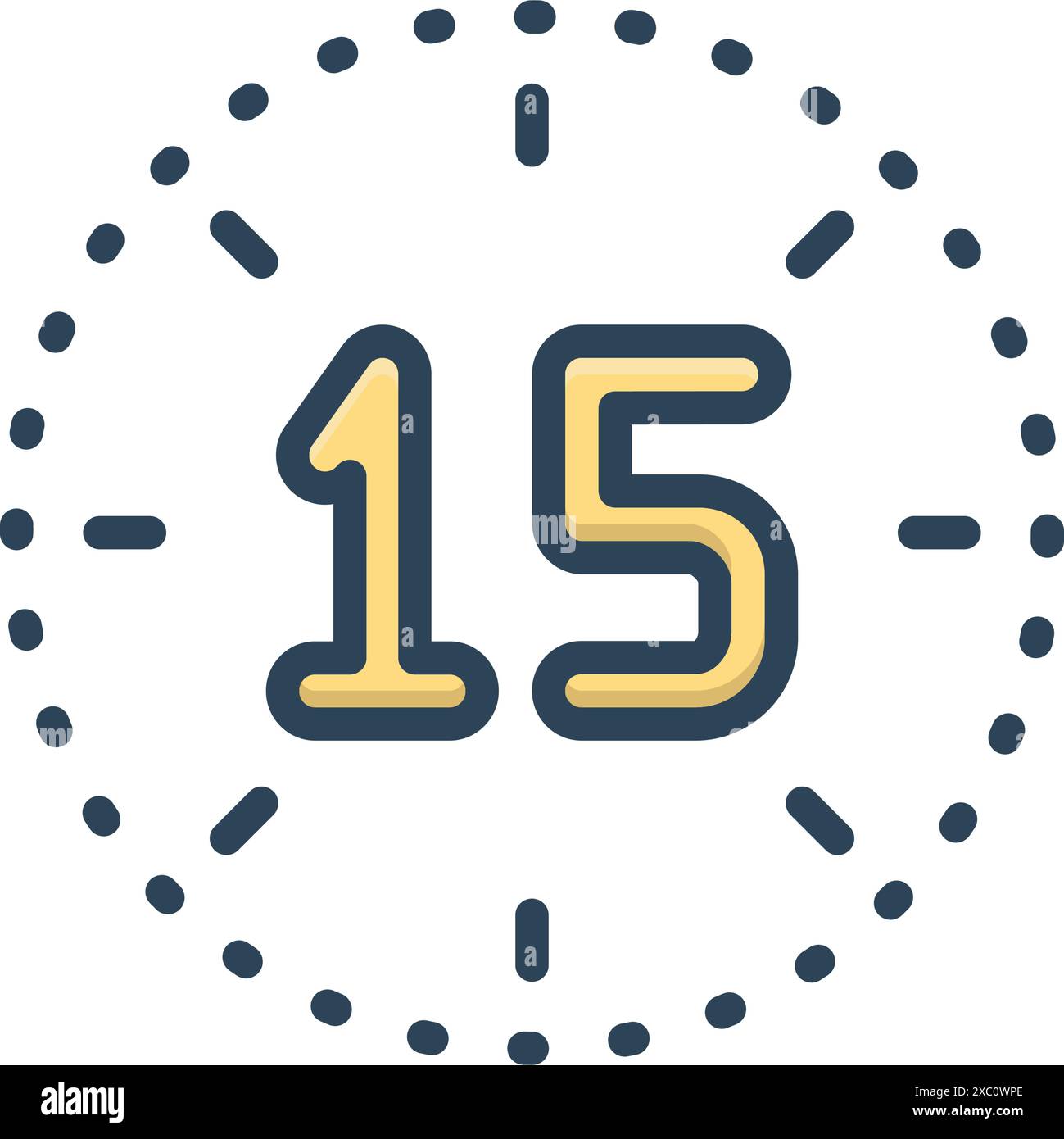 Icon for fifteen,number Stock Vector Image & Art - Alamy
