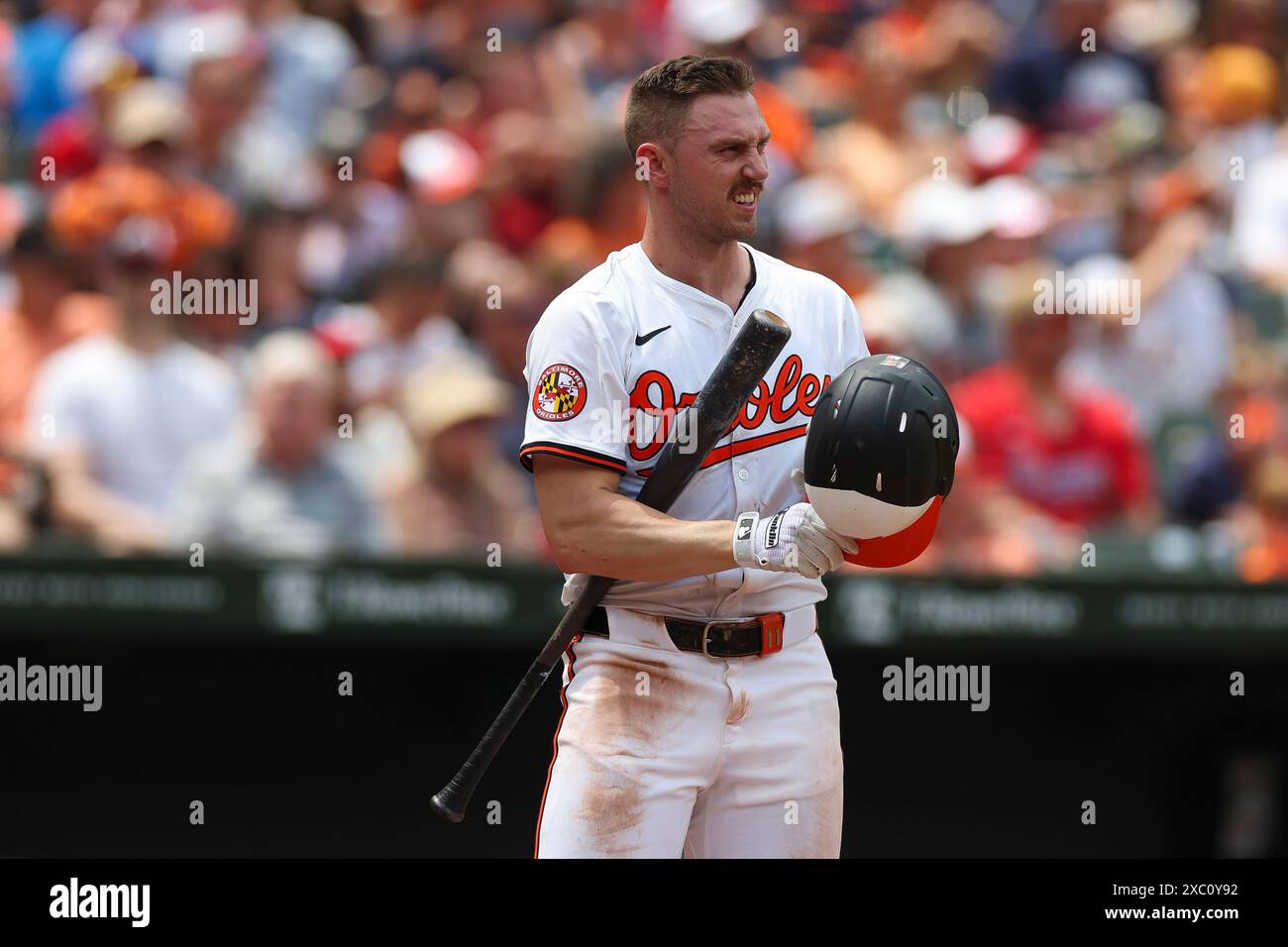 Jordan Westburg #11 of the Baltimore Orioles gets set in the batterÕs ...