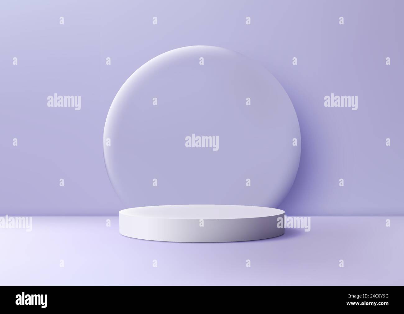 Modern 3D White Podium with Circular Backdrop, Elegant Product Display ...