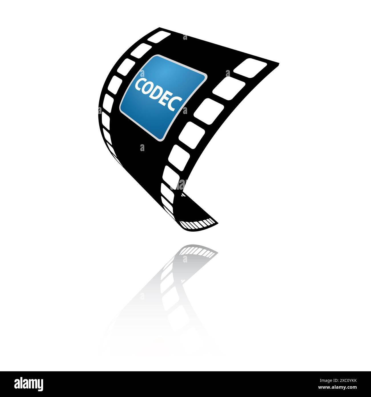 Film reel leaf, codec label, reflective surface, ideal for technology ...