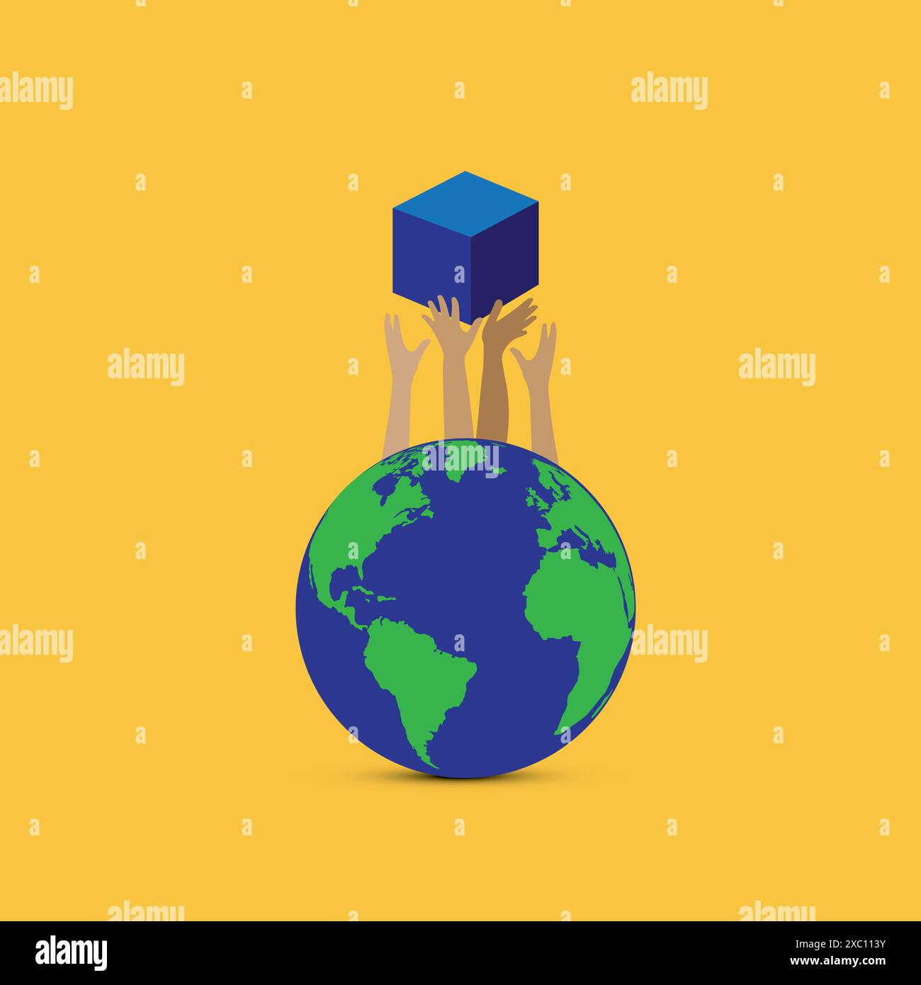 International Cooperative Day Vector Creative unique illustration ...