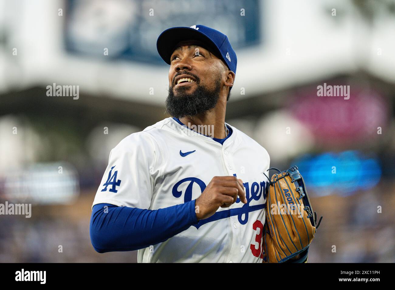 Los Angeles Dodgers outfielder Teoscar Hernández (37) during a MLB game ...
