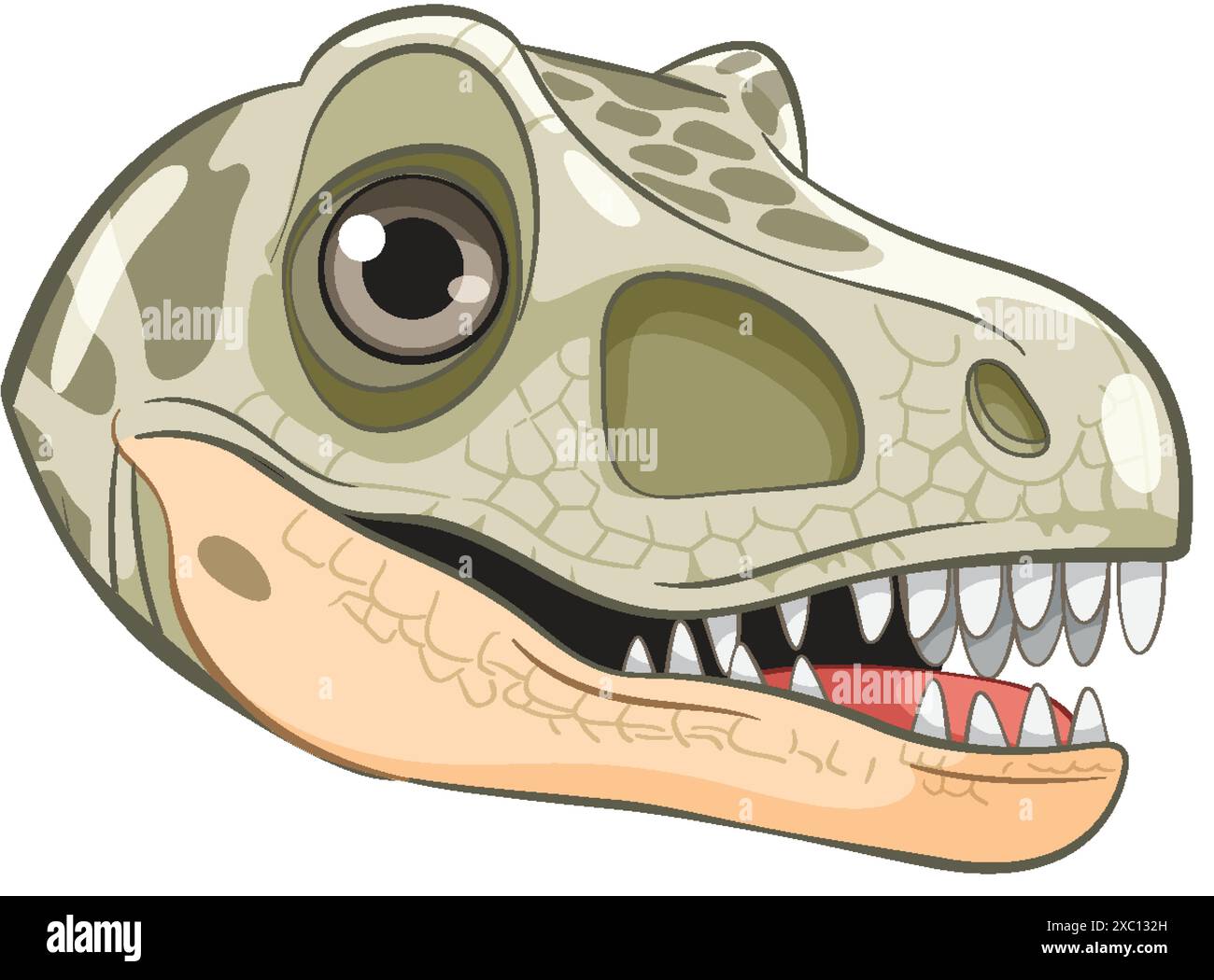 Cute dinosaur head with big eyes and teeth Stock Vector Image & Art - Alamy