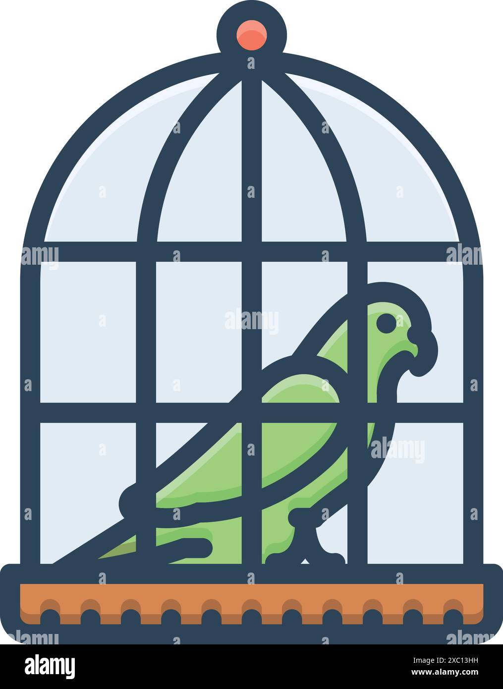 Parrot in cage Cut Out Stock Images & Pictures - Alamy