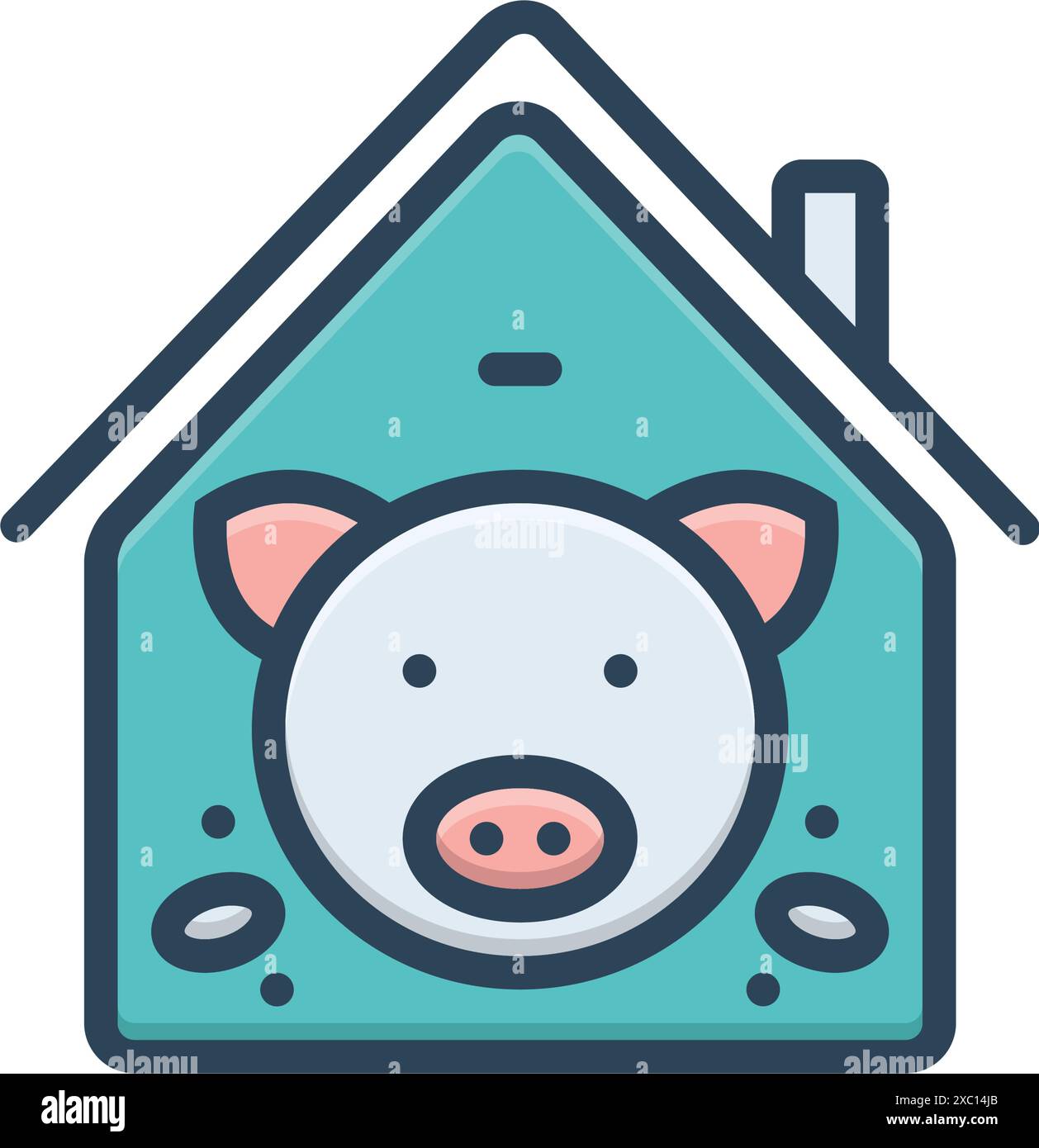 Icon for pig in pigsty,pig Stock Vector Image & Art - Alamy