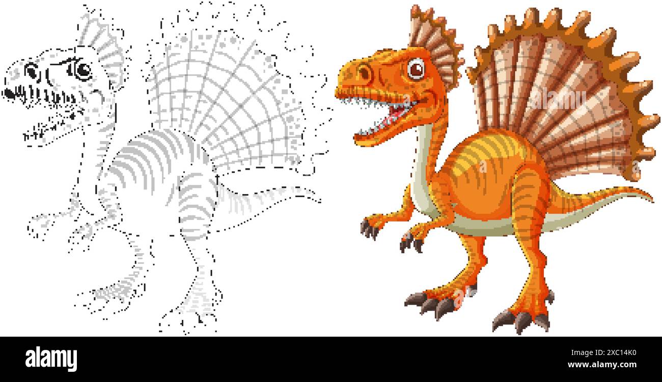 Vector art of a dinosaur with vibrant colors Stock Vector Image & Art ...