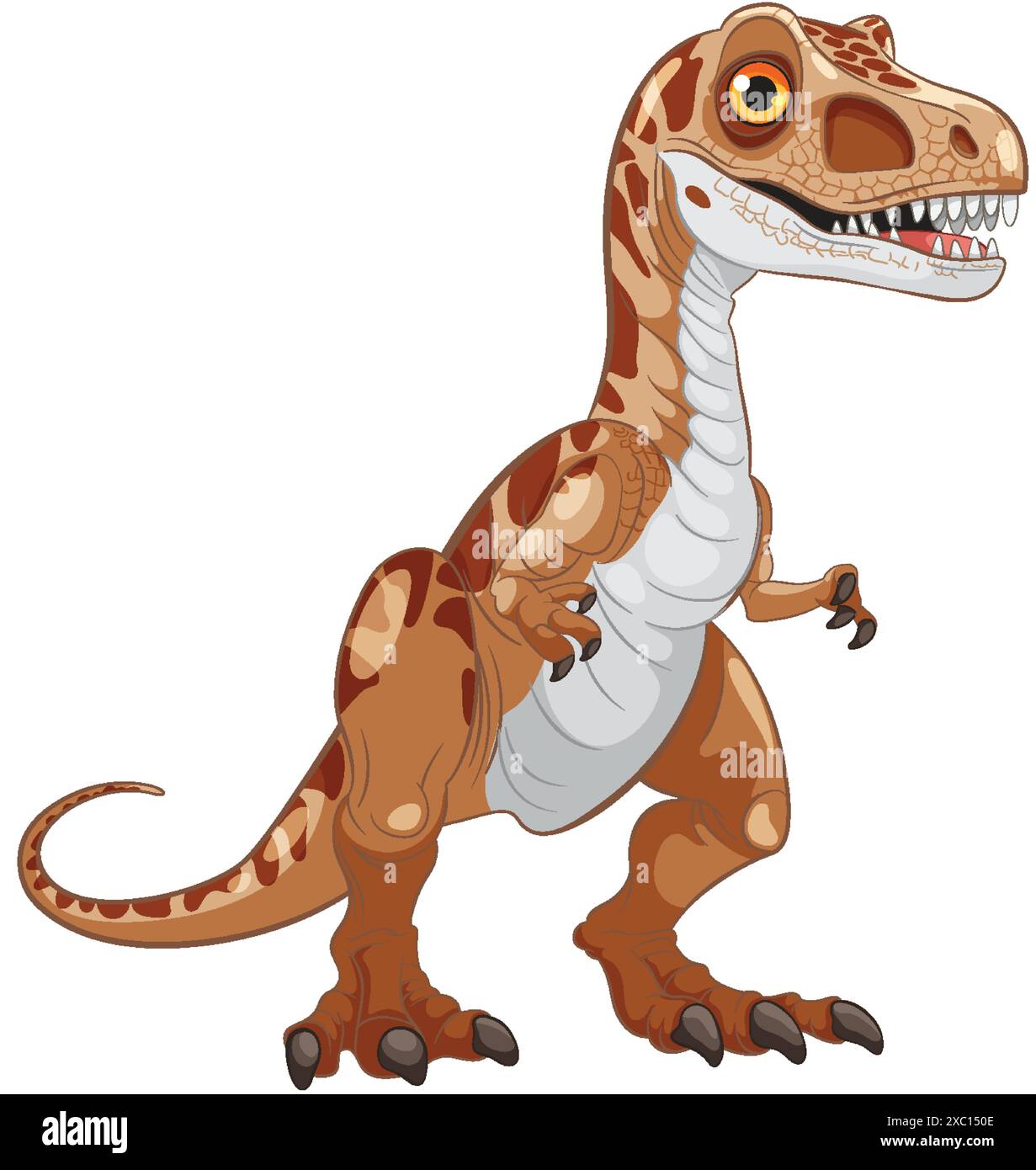 Cute dinosaur with detailed features and vibrant colors Stock Vector ...