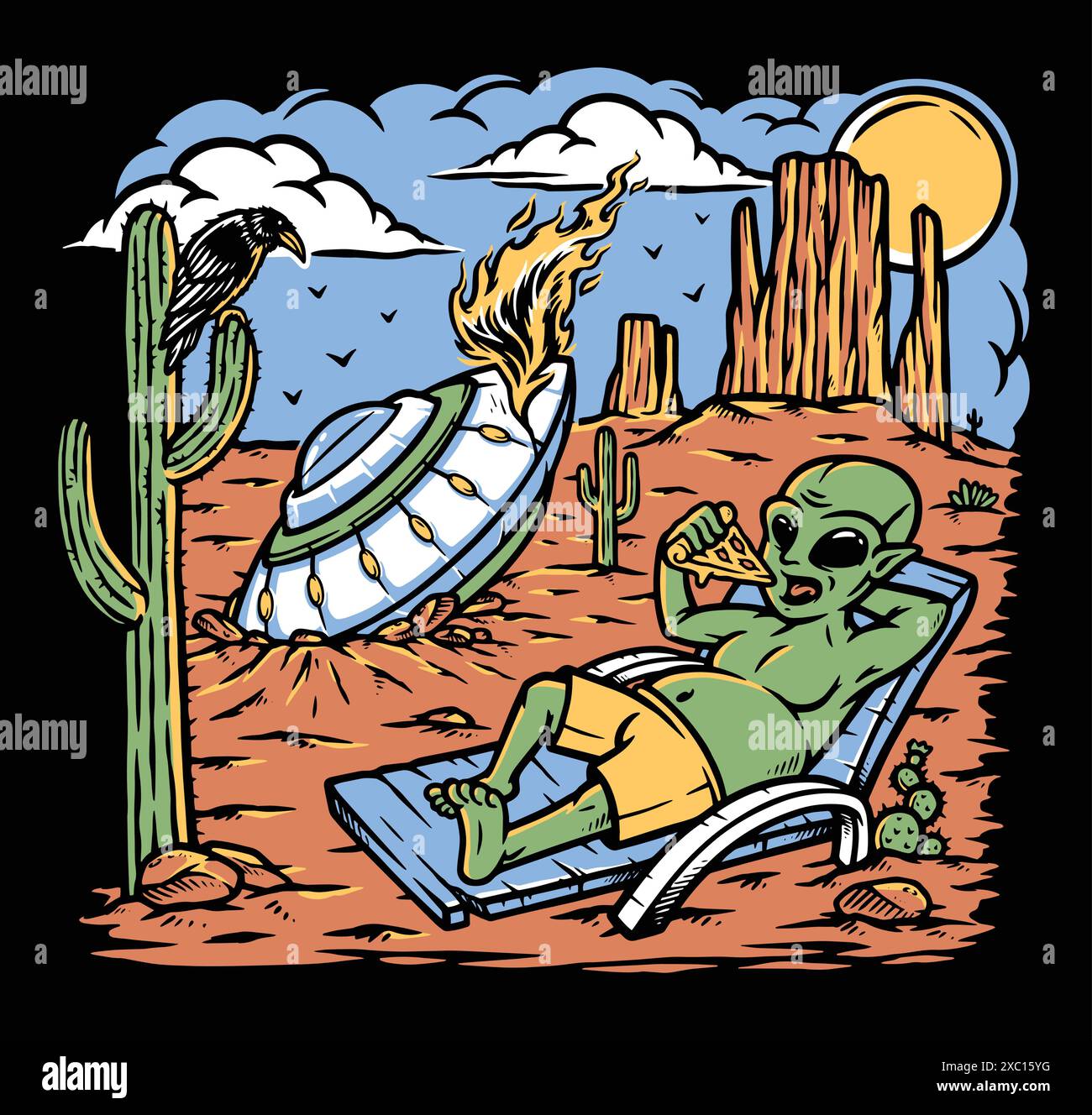 Alien lying down Stock Vector Images - Alamy