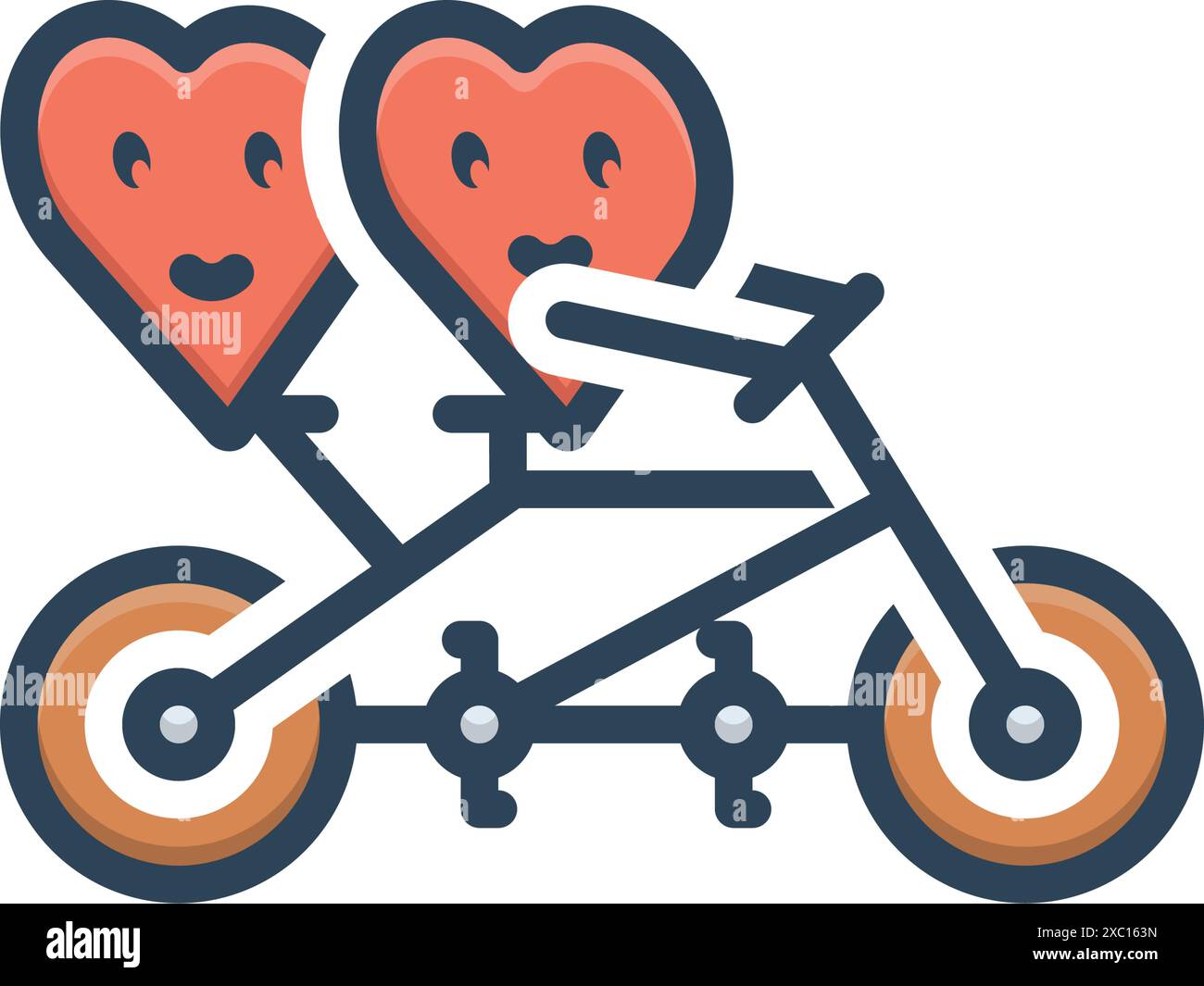 Icon for two happy hearts, love Stock Vector Image & Art - Alamy
