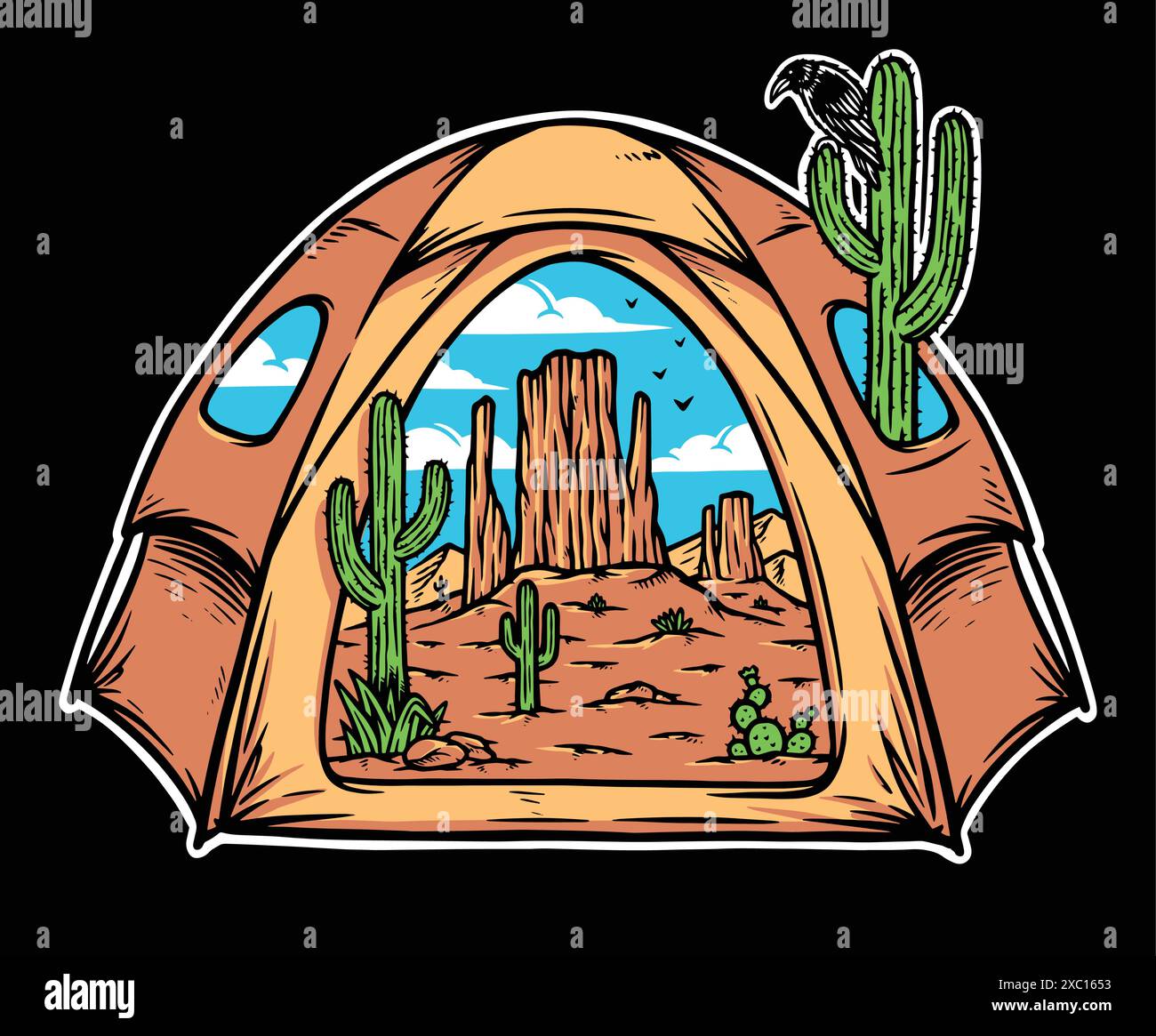 Sahara camp Stock Vector Images - Alamy