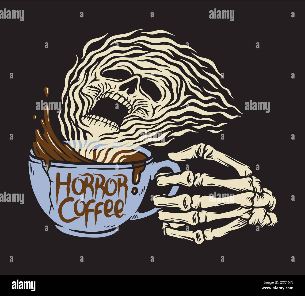 Skeleton hand coffee cup hi-res stock photography and images - Alamy