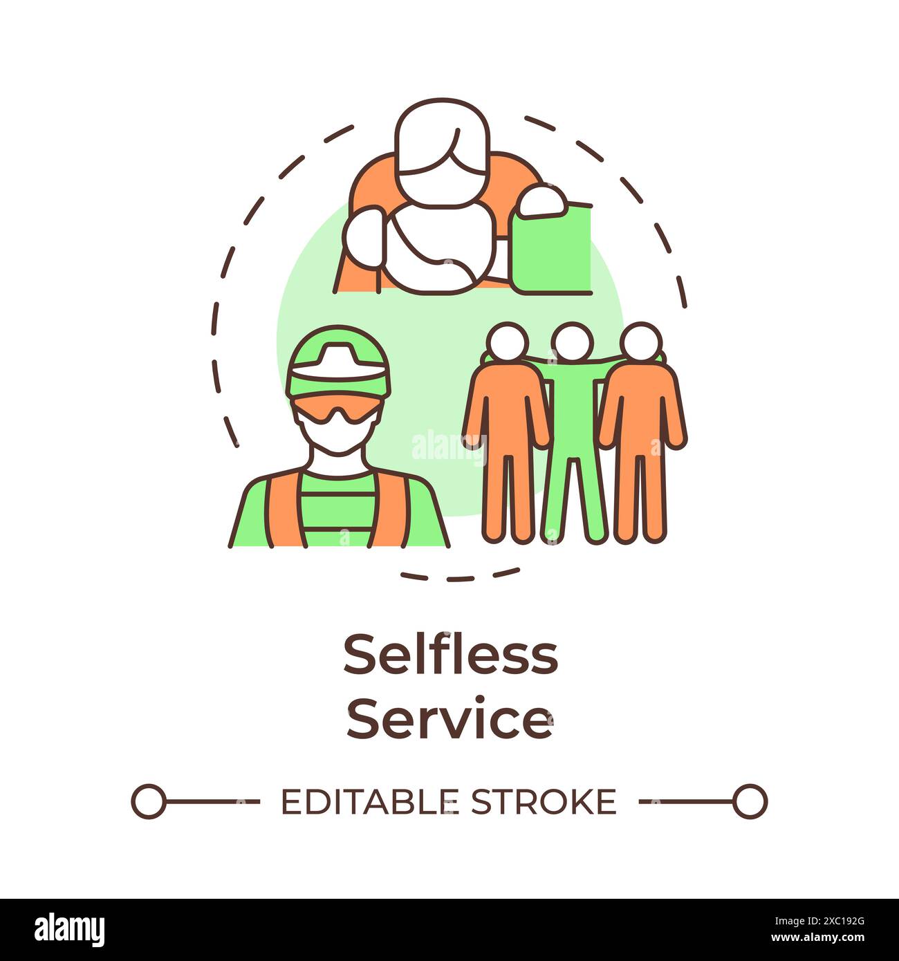 Selfless service multi color concept icon Stock Vector Image & Art - Alamy