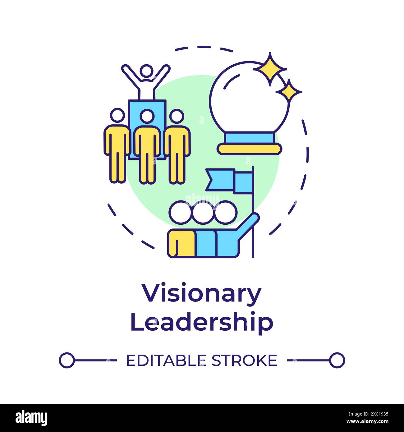 Visionary leadership multi color concept icon Stock Vector Image & Art ...