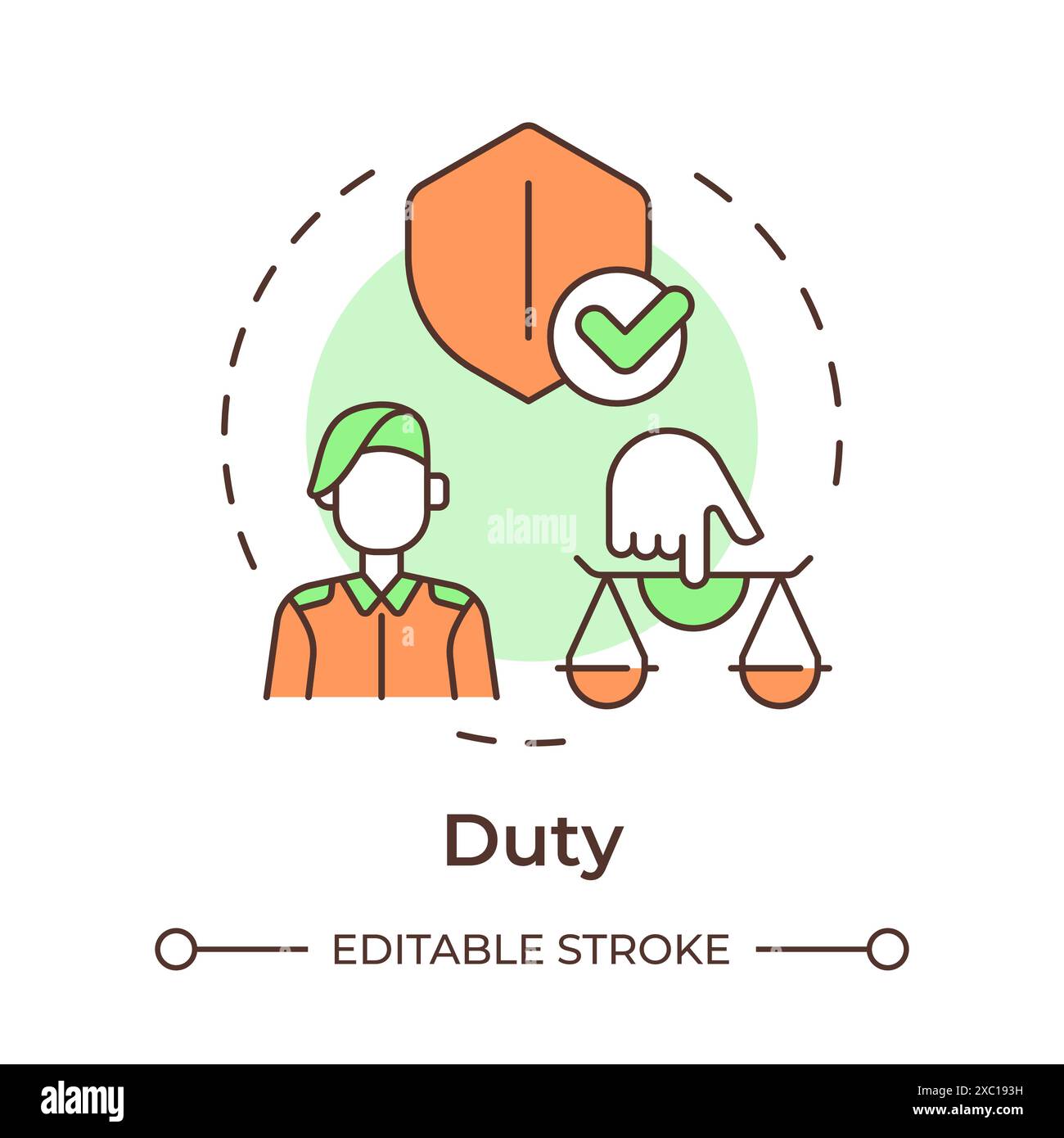 Soldiers duty multi color concept icon Stock Vector Image & Art - Alamy