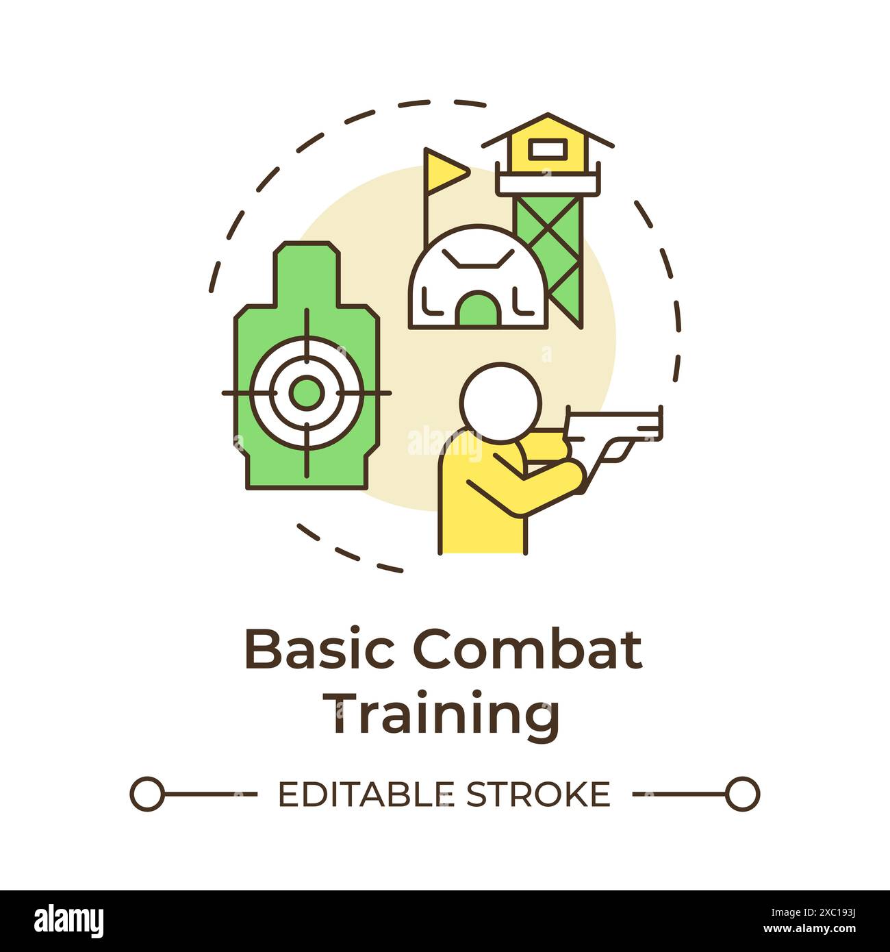 Basic combat training multi color concept icon Stock Vector Image & Art ...