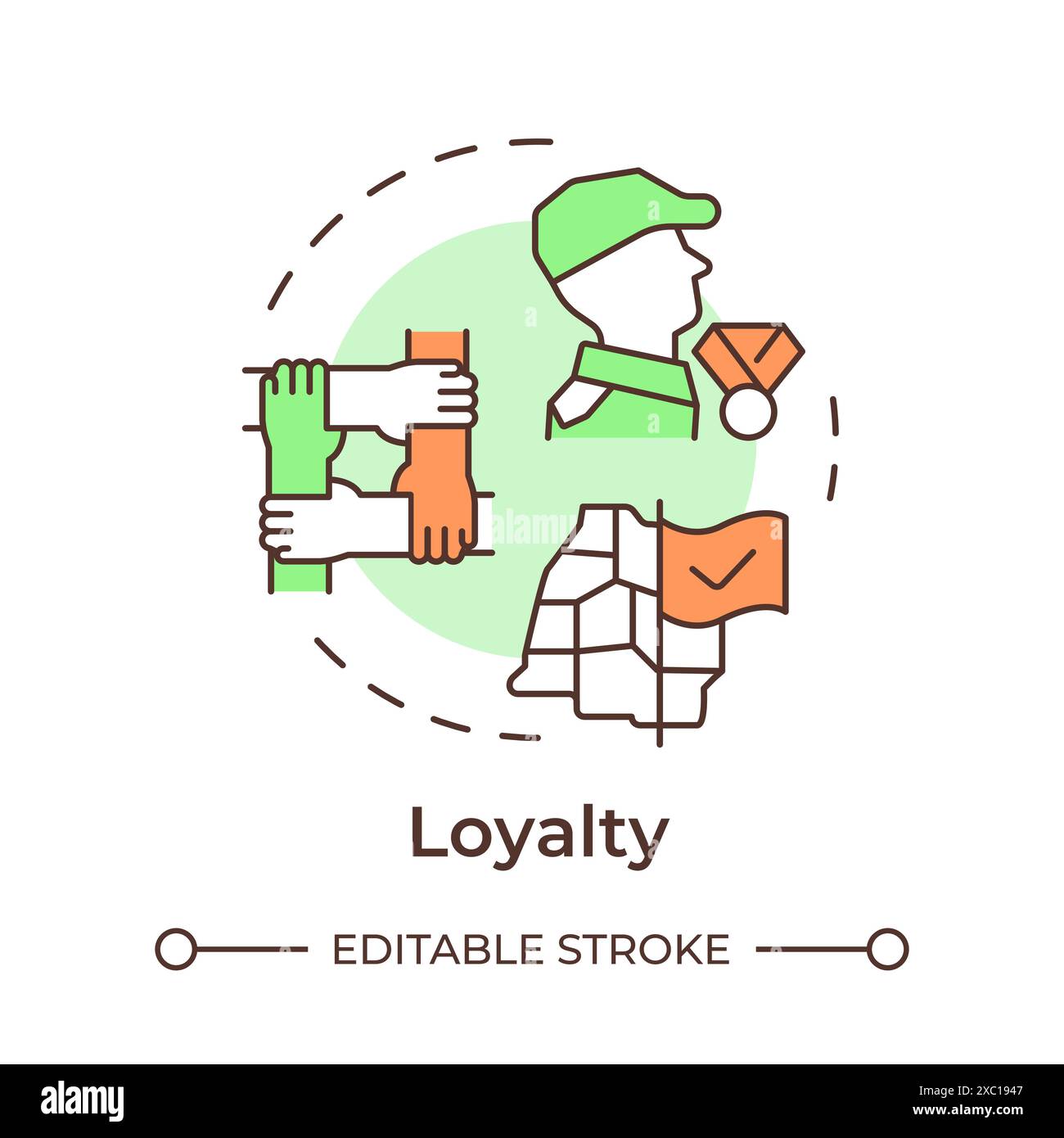 Soldiers loyalty multi color concept icon Stock Vector Image & Art - Alamy