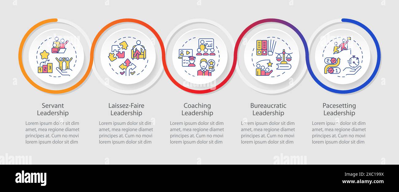 Leadership organization loop infographic template Stock Vector Image ...