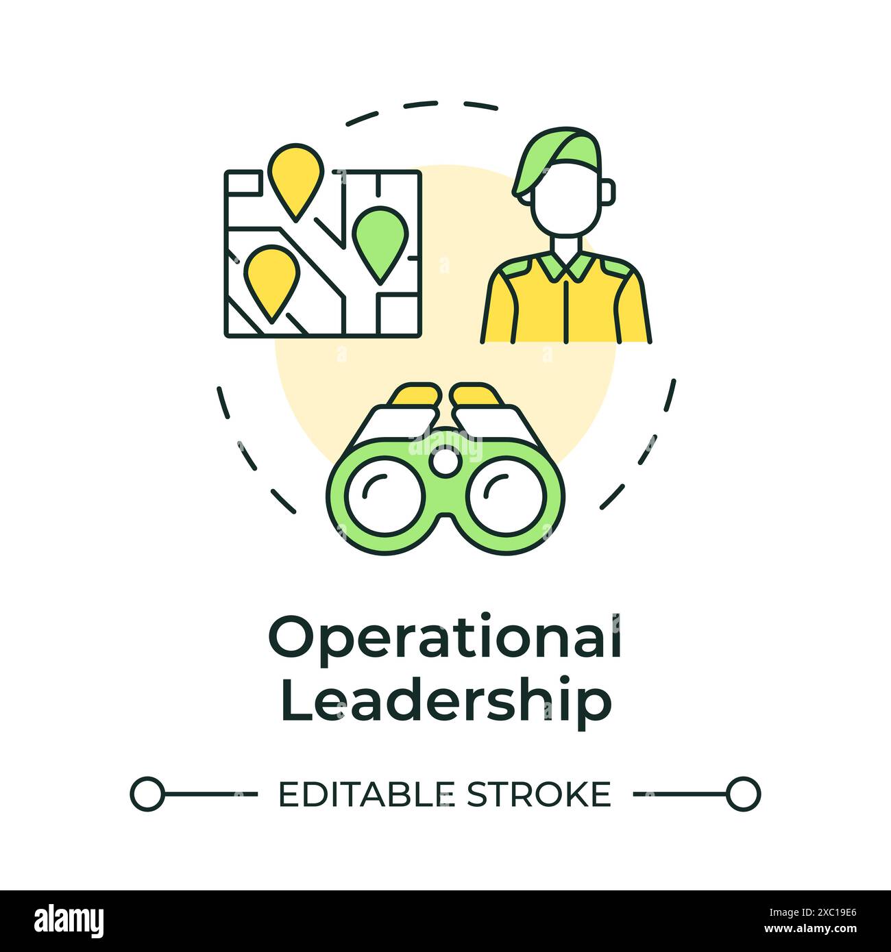 Operational leadership multi color concept icon Stock Vector Image & Art - Alamy