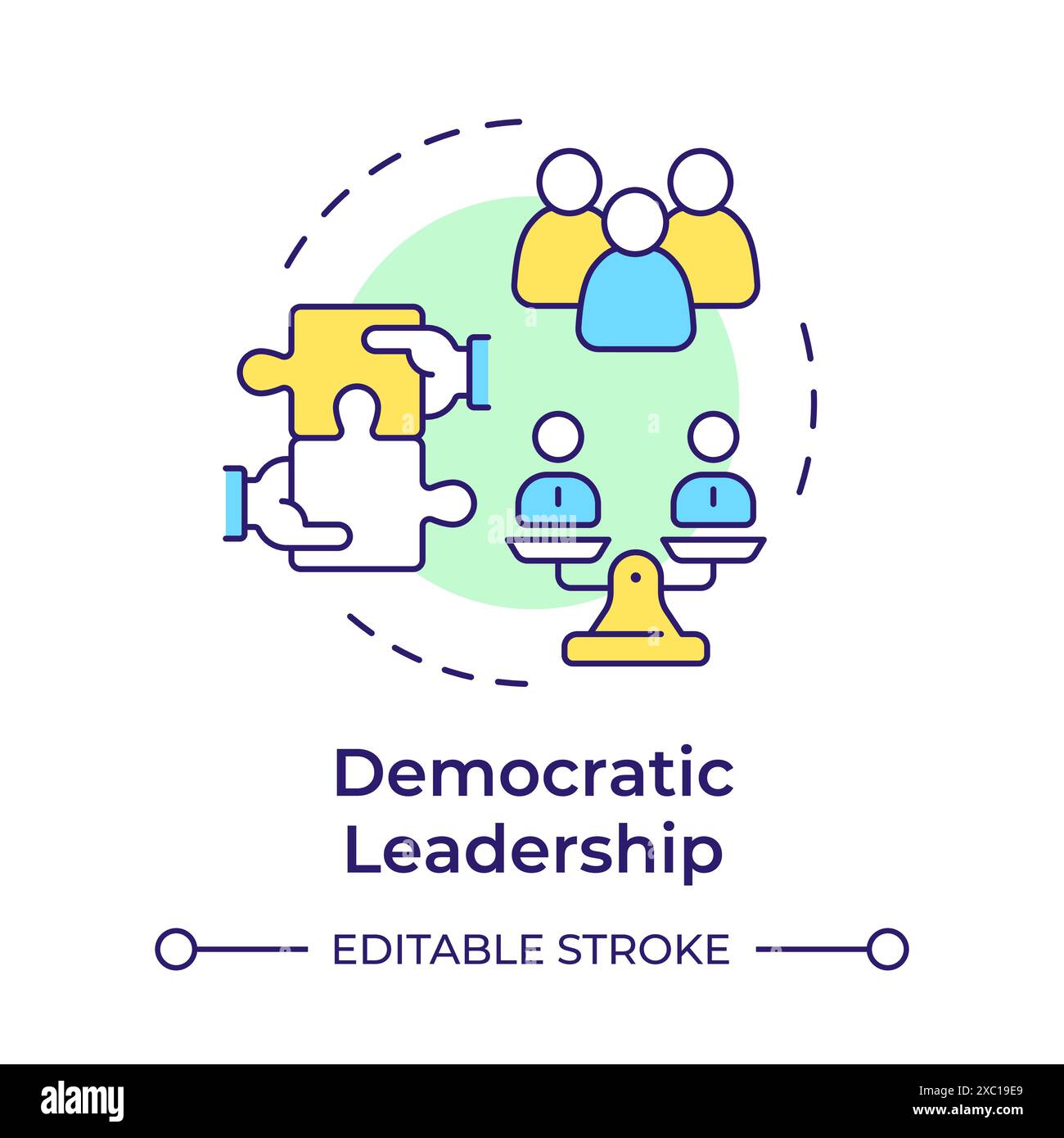Democratic leadership multi color concept icon Stock Vector Image & Art ...