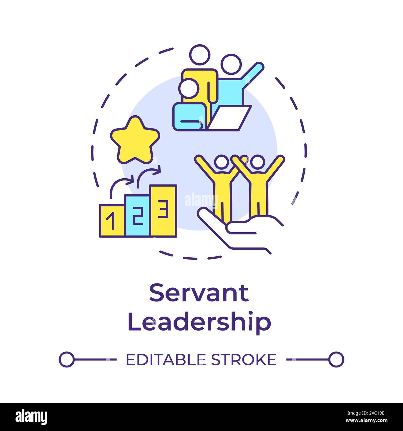 Servant leadership multi color concept icon Stock Vector Image & Art - Alamy