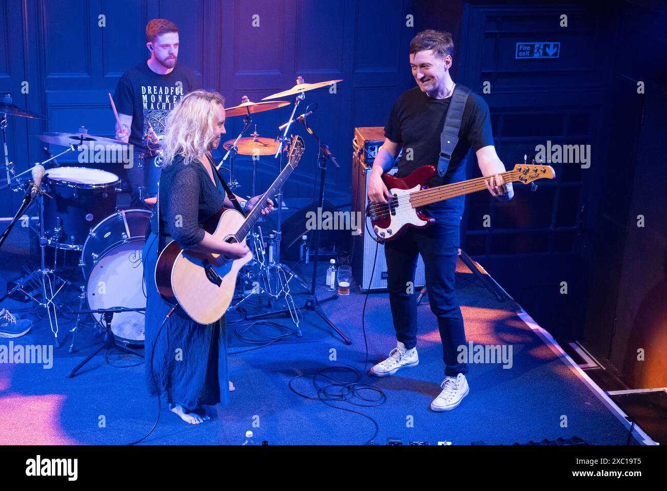 Blues-rock guitarist Chantel McGregor performing at the Acapela Studio ...