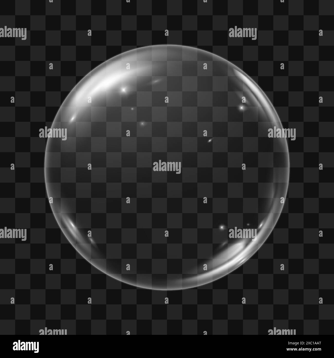 Air bubble. Realistic 3d vector illustration isolated on transparent ...