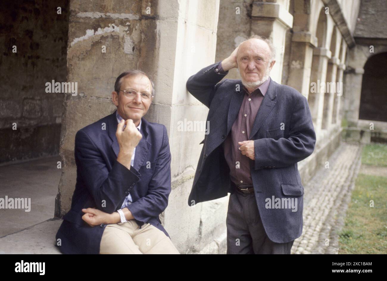Albert JACQUARD et Axel KAHN - Date : 20010601 ©John Foley/Opale.photo ...