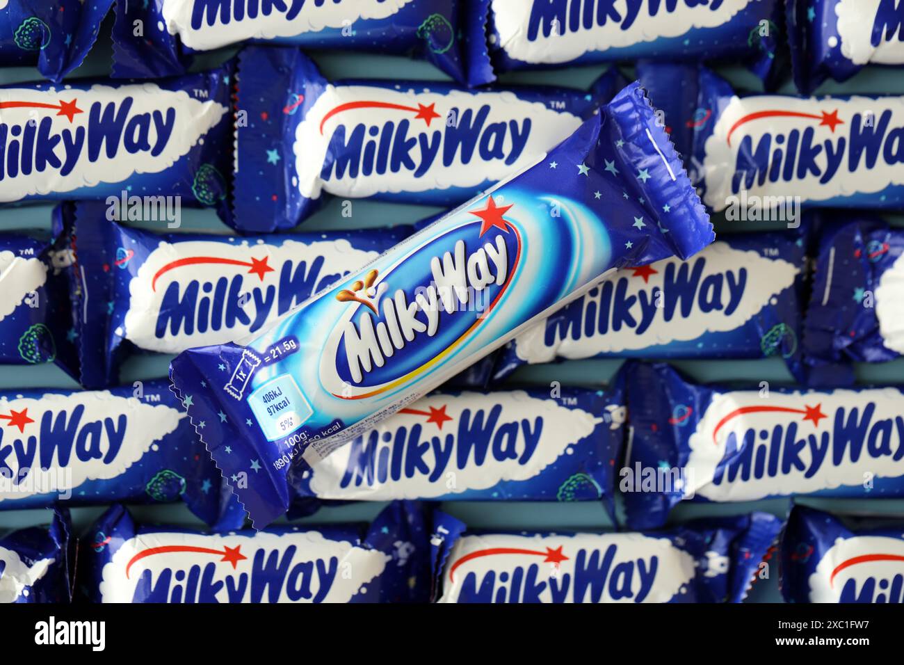 KYIV, UKRAINE - APRIL 20, 2024 Milky Way or MilkyWay small chocolate ...