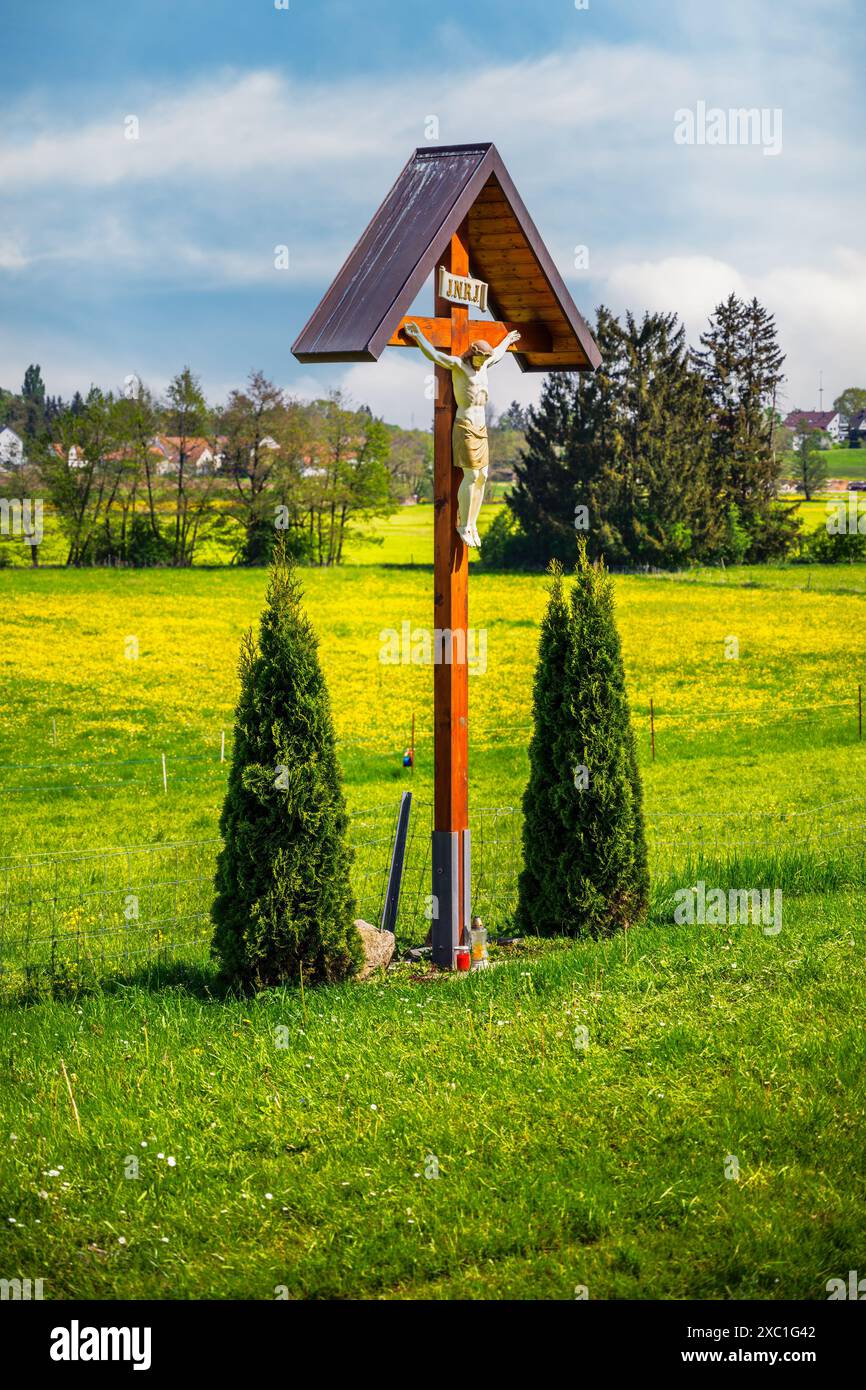 Traditional wooden wayside cross in Bavaria (Germany Stock Photo - Alamy