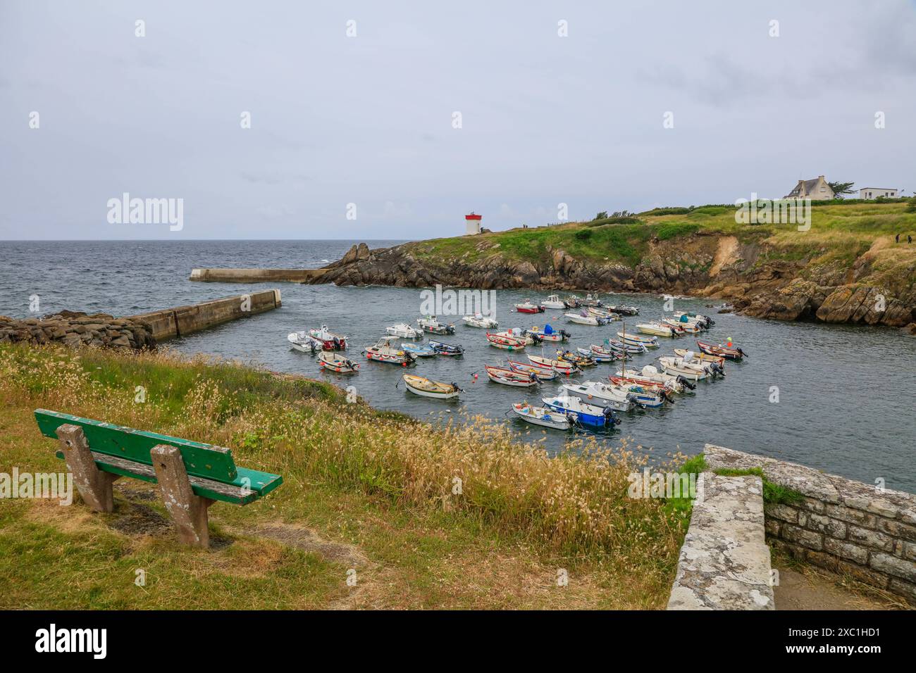 Natürlicher Hafen Port de Pors Poulhan, Plouhinec, Departement ...