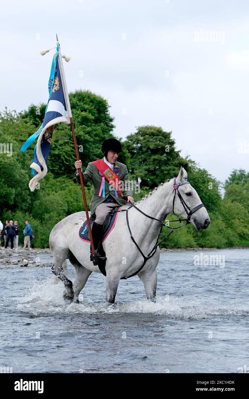 SELKIRK, UK, JUNE 14, 2024. Selkirk Common Riding 2024. Royal Burgh ...
