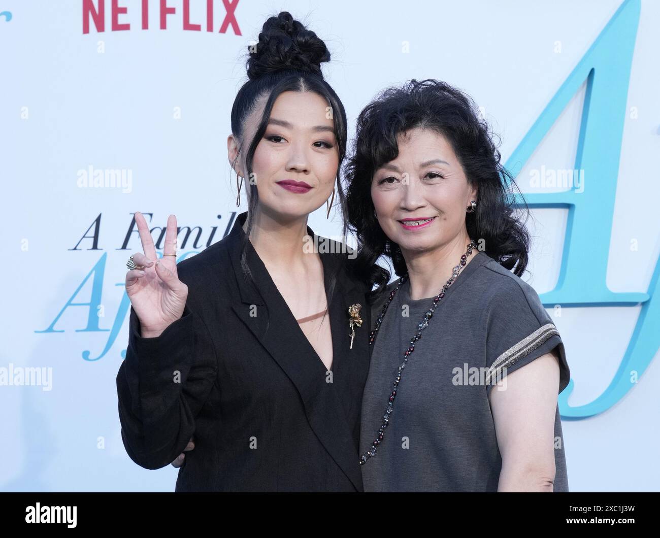 Los Angeles, USA. 13th June, 2024. (L-R) Sherry Cola and Mom Zeng Ping Pan at the Netflix's A ...