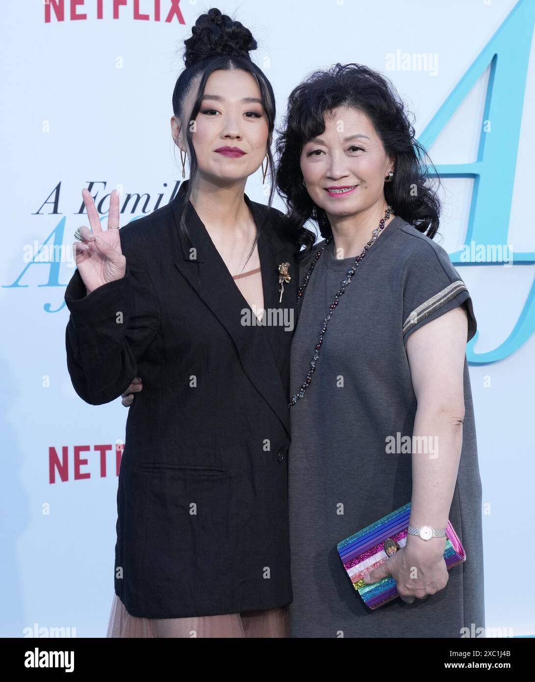 Los Angeles, USA. 13th June, 2024. (L-R) Sherry Cola and Mom Zeng Ping Pan at the Netflix's A ...