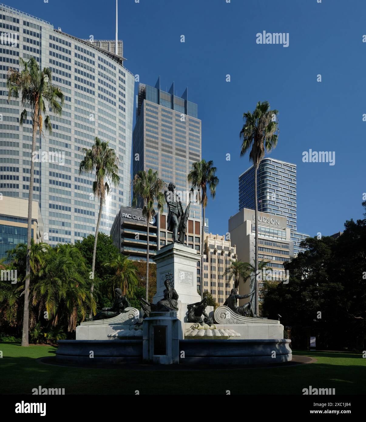 Sydney skyline from the Royal Botanic Gardens, Governor Phillip ...