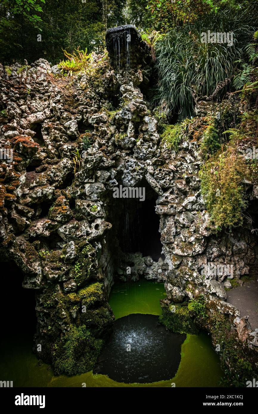 The Beautiful Grotto of Quinta da Regaleira - Sintra, Portugal Stock ...