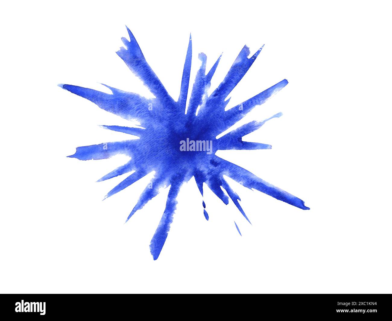 Imitation of monochrome flower, explosion or fireworks. Abstract blue ...