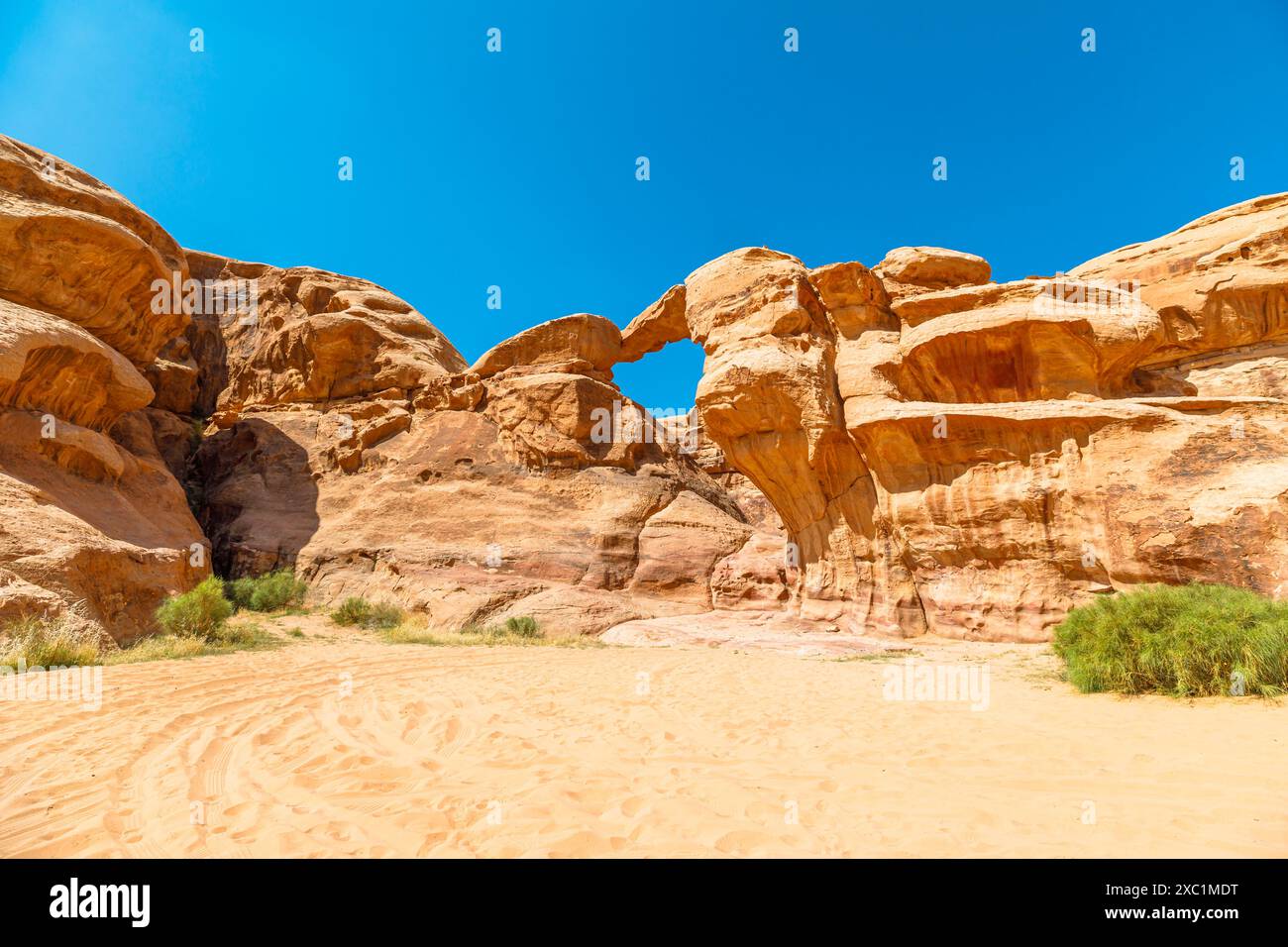 Breathtaking view of the iconic Um Fruth rock bridge, showcasing the ...