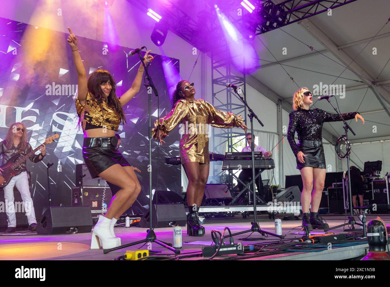 Manchester, USA. 13th June, 2024. Piya Malik, Nya Gazelle Brown and ...