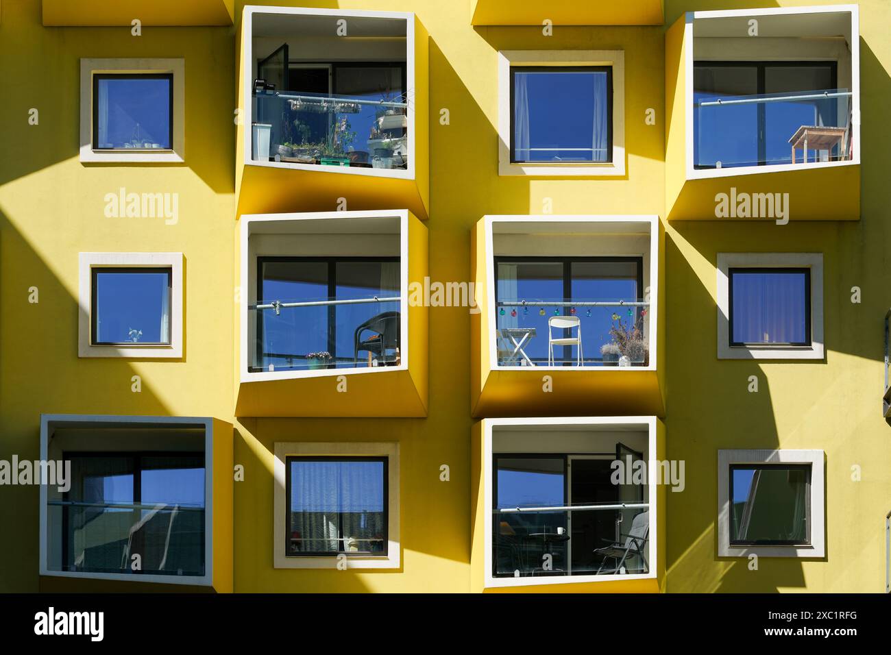 Facade detail of the Senior housing complex (Ørestad Plejecenter) in ...