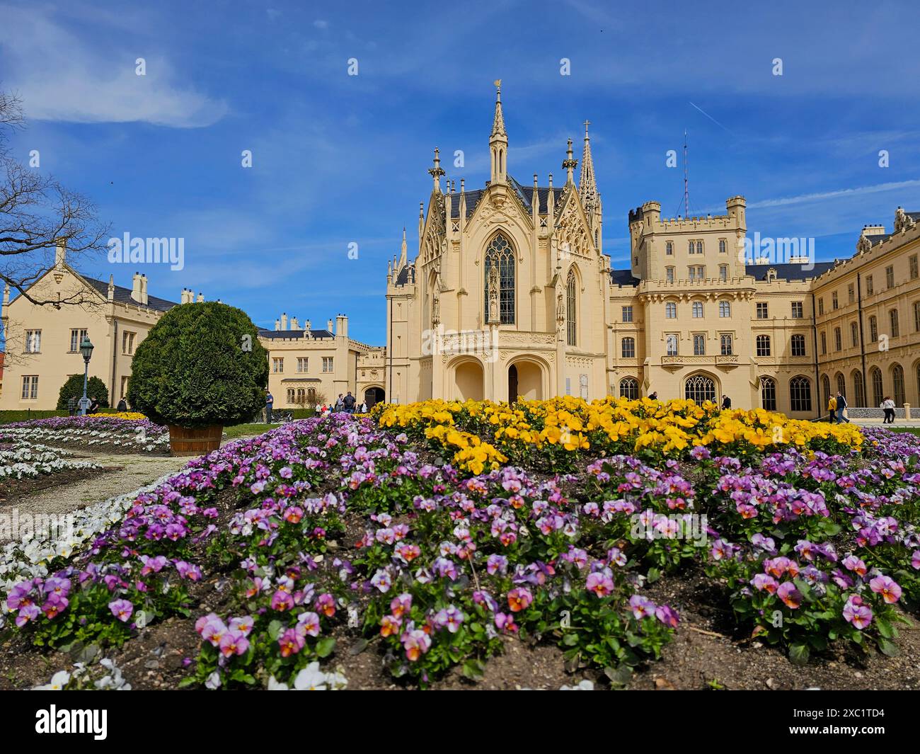 Castle Lednice, Czech Republic, March 31, 2024. Lednice was inscribed ...