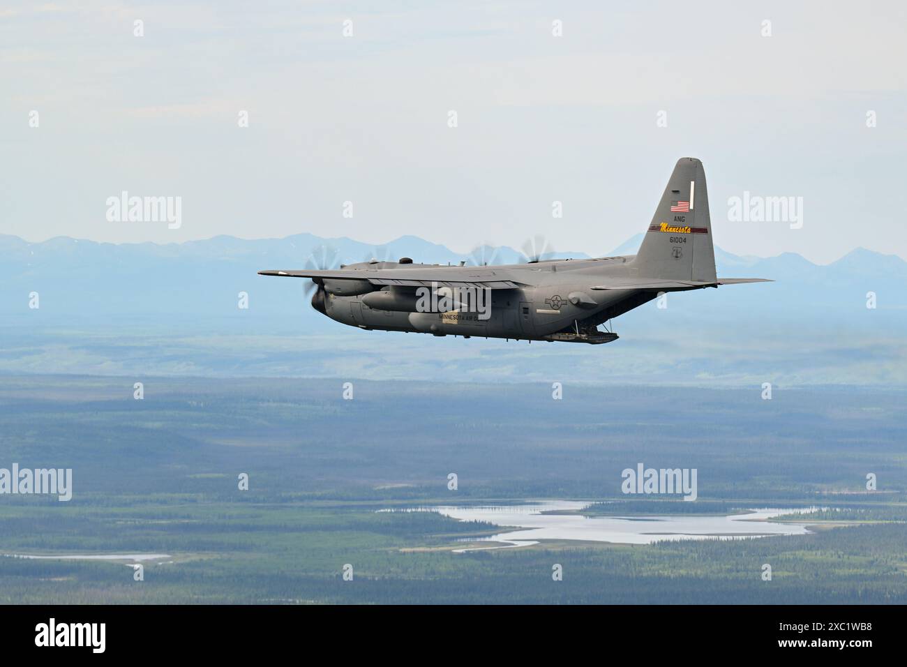 A U.S. Air Force C-130 Hercules assigned to the 133rd Airlift Wing ...