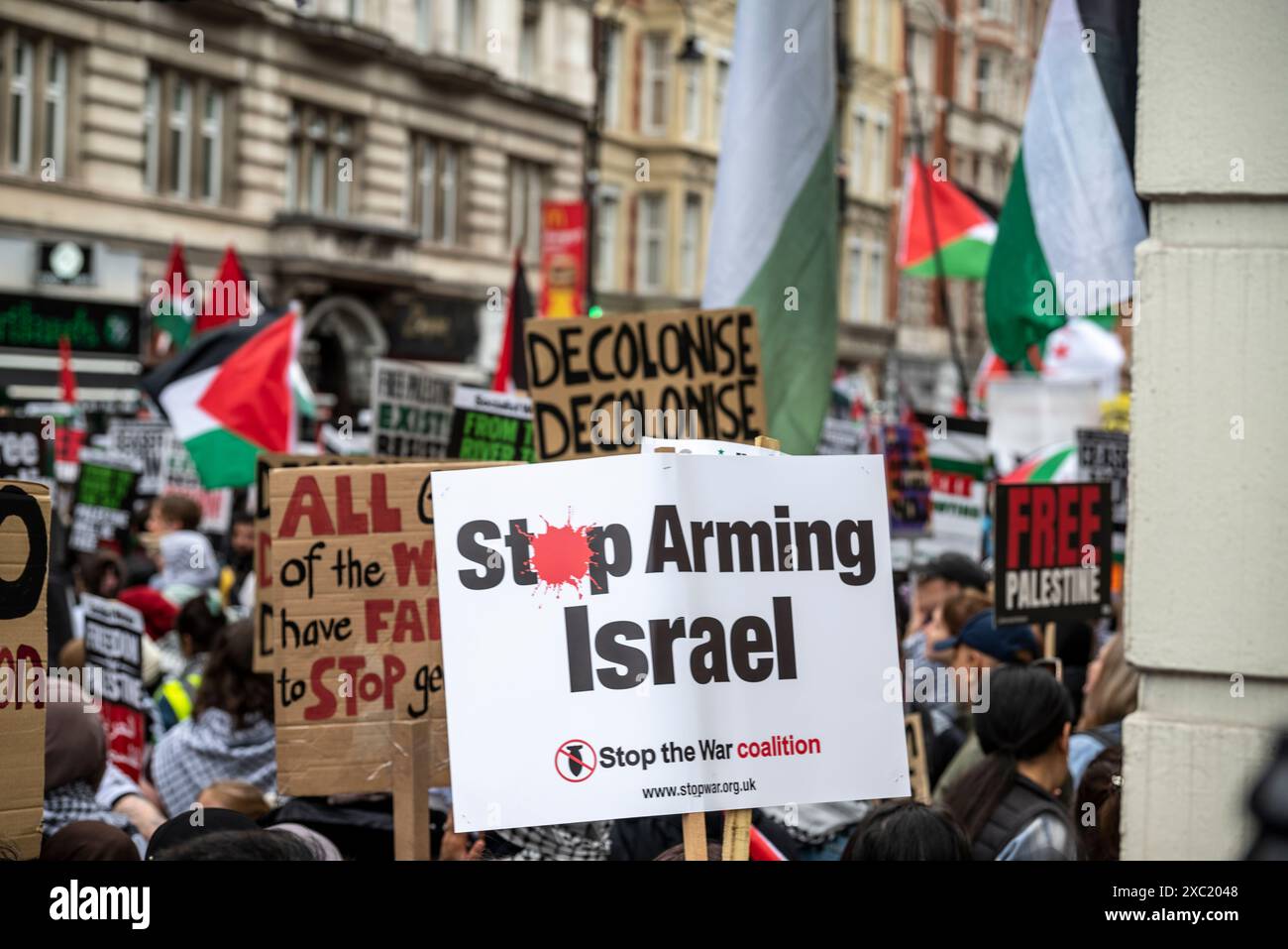 Pro-Palestinian protest in Central London on 08/06/2024, London ...