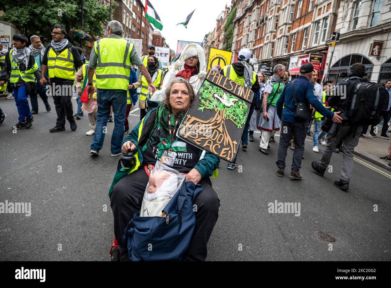 Pro-Palestinian protest in Central London on 08/06/2024, London ...