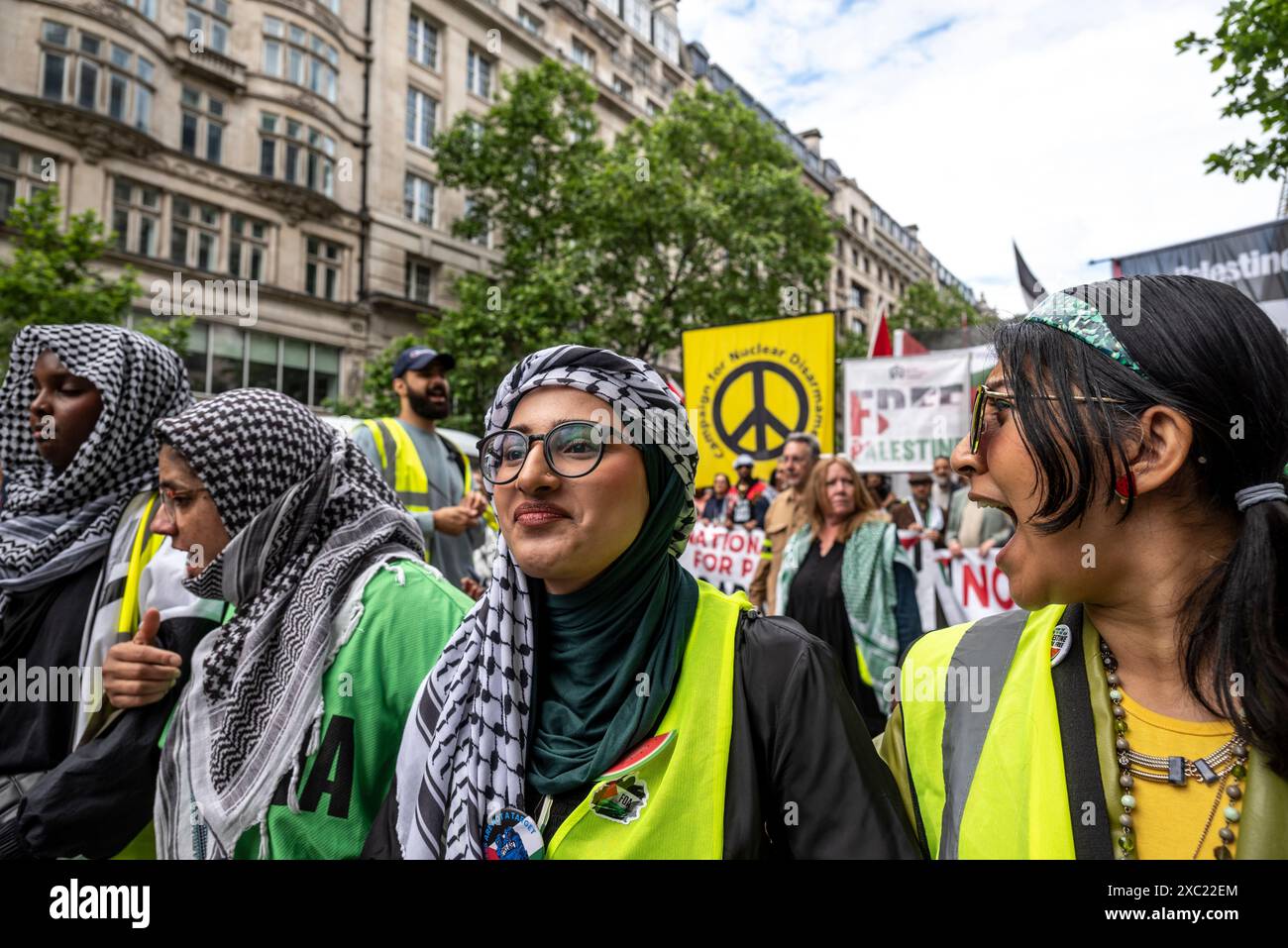 Pro-Palestinian protest in Central London on 08/06/2024, London ...