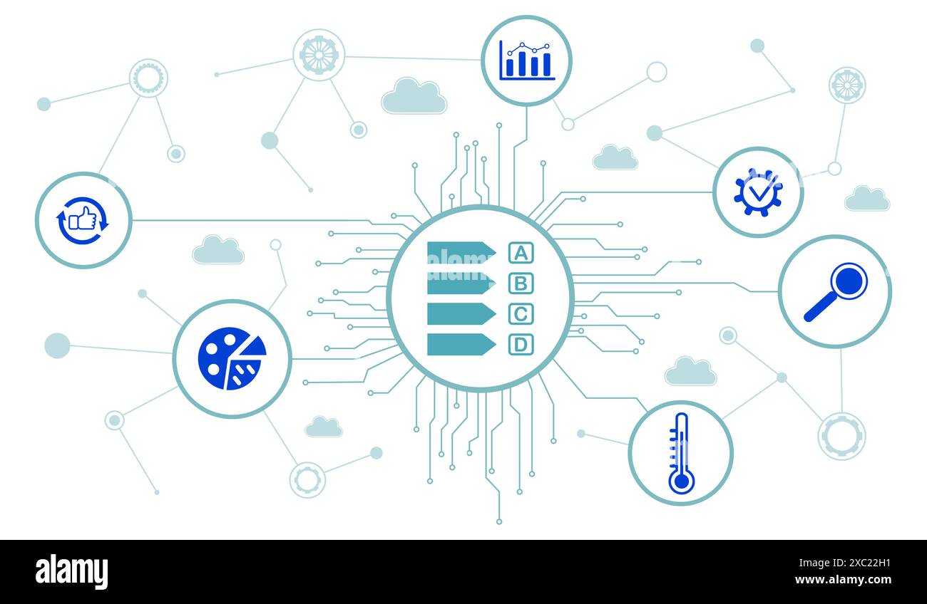 Review and assessment icon Cut Out Stock Images & Pictures - Alamy