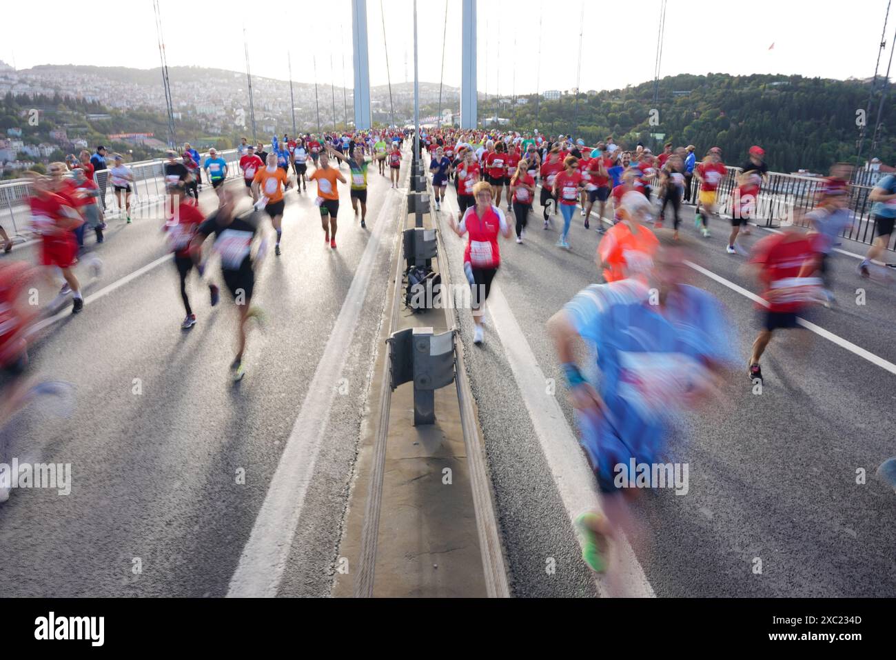 ISTANBUL, TURKIYE - NOVEMBER 05, 2023: Athletes running in 45. Istanbul ...
