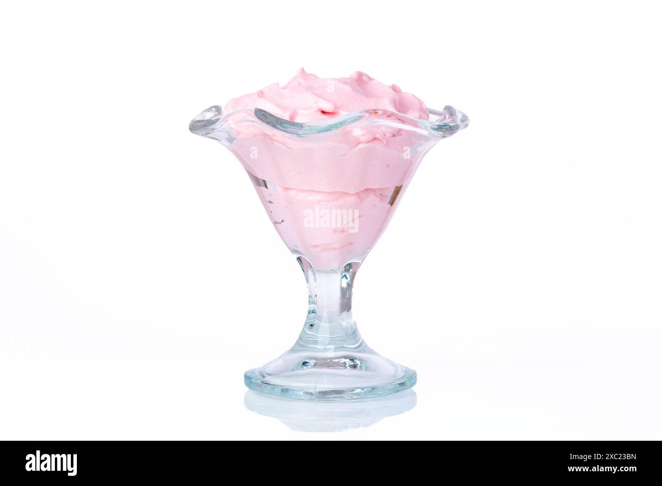 Angel delight dessert in glass bowl cut out white background Stock ...